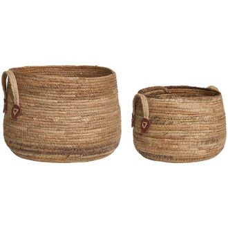 ebuy24 Aosta K&ouml;rbe Set von 2 Natur
