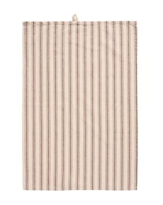 Ib Laursen Geschirrtuch Erling Natur m/braunen Streifen, schmale und breite B: 50 L: 70