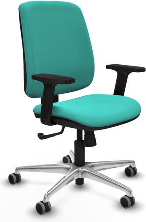 Piqueras y Crespo Drehbarer Hochstuhl mit 2D-Armlehnen, mit 4 Positionen und injiziertem Schaumstoff, T&uuml;rkis