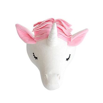 Cabilock Wohnkultur 1Stk Einhorn Wandbehang Kinderständer Tierkopf Wandfigur Kuscheltier Wandschmuck für Kinder Wandbehang Anhänger Haushalt Kopf Formen Spielz