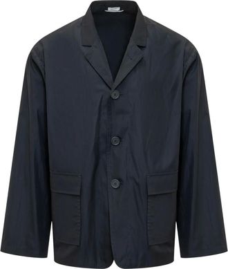 Thom Browne Homme, Vestes, Bleu, Taille: 2XL Packable SC W Pocket