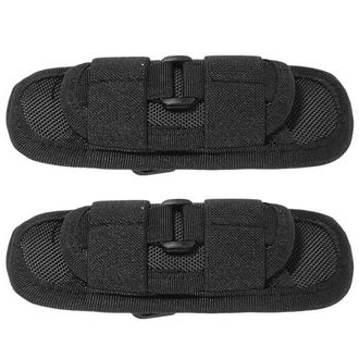 Aboofan Lot de 2 &Eacute;tuis pour Lampe Torche Noirs en Nylon R&eacute;sistant &agrave; Labrasion, Porte-lampe Torche Ceinture avec Clip Pivotant 360&deg;, &Eacute;tanche et Poussi&egrave;re, Rand