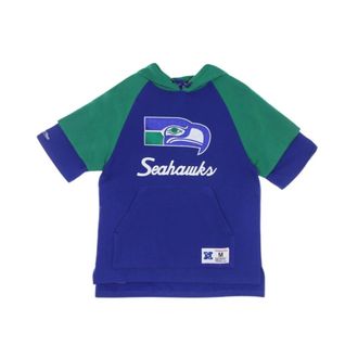 Mitchell & Ness Kurz&auml;rmeliges Kapuzen-Sweatshirt - - Sweatshirts & Hoodies - Herren - Blau - S