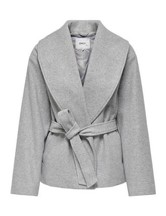 Only Onlaugusta Life OTW Manteau Court, Gris Clair chiné, XL Femmes