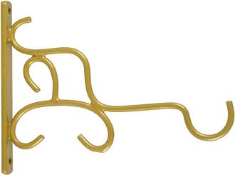 NKlaus Wand Halterung Rauchfass Messing Gold 14 x 10,5cm Öllampe Halter Ewig Licht Ampel Wandhaken 3295