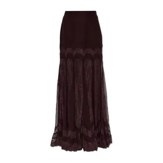 Zimmermann Jupe Maxi Valiant &agrave; Panneaux - Femme - Jupes - Rouge - Taille: 40 FR