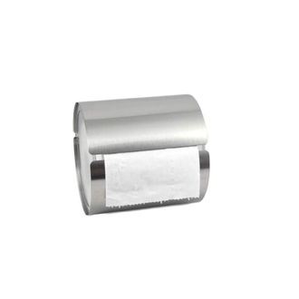 Yardwe Moderner Edelstahl Toilettenpapierhalter, Klopapierhalter, Wandmontage, Rund, ohne Bohren, für Bad und KüChe, Silber