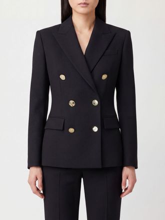 Dondup Zweireihiger Viskose-Blazer mit fallendem Revers und Metallkn&ouml;pfen