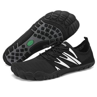 Saguaro Barefoot Shoes Homme Chaussures deau Séchage Rapide Chaussures Aquatiques Légères Respirantes Chaussures Minimalistes Antidérapant, Noir, 47 EU