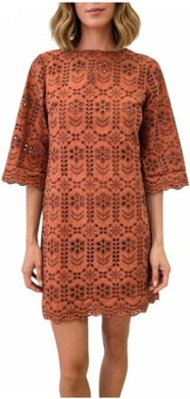 Paul Smith Femme, Robes, Orange, Taille: 38 FR Short Crochet Dress