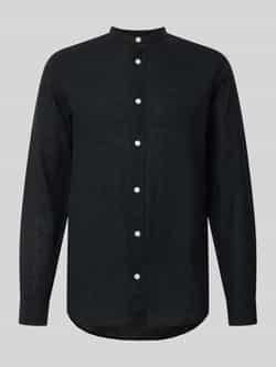 Only & Sons Slim Fit Freizeithemd aus Baumwoll-Leinen-Mix Modell CAIDEN