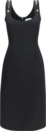 Versace Woll Grain De Poudre Midikleid - - Dresses - Damen - Schwarzk - S