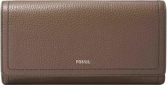 Fossil Logan Damen Graue Leder Clutch, SL7833793