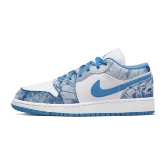 Nike Jordan Gewaschene Denim Low Top Sneakers - - Sport - Damen - Blau - 38 1/2 EU