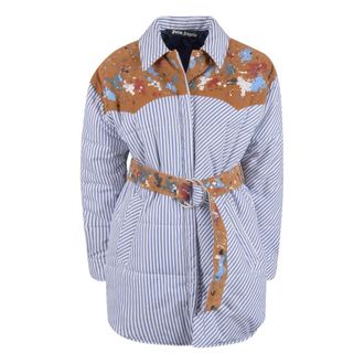 Palm Angels 4060 Hellblaues Hemd - - Blouses & Shirts - Damen - Mehrfarbig - XS
