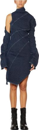 Ottolinger Ottolinger, Femme, Robes, Bleu, Taille: 36 FR Deconstructed Denim Dress