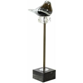 DKD Home Decor Marmorkristall Figur 18x9x442 Tricolor Vogel Marmorglas mehrfarbige Familie Farbfamilien Figuren Details Details Details