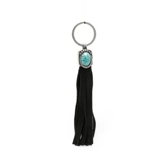 Eraldo Turquoise-embellished Fringed Keyring