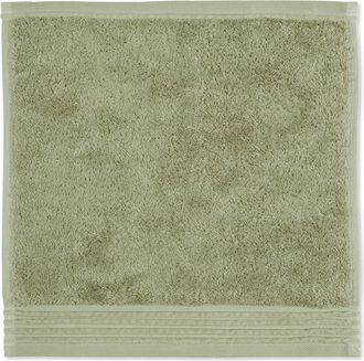 Möve Loft Uni mit Chenillebiesen Seiftuch 30 x 30 cm aus 100% Baumwolle (Spinair), Moss