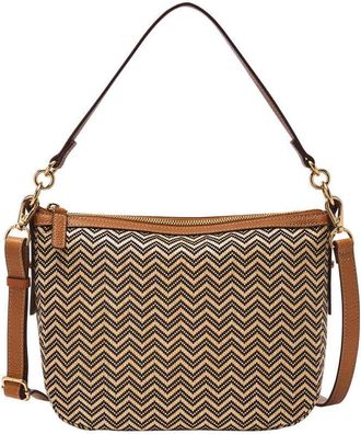 Fossil Jolie Brown Leder oder Wildleder Crossbody-Tasche für Frauen