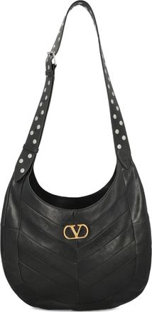 Valentino Garavani sac porté épaule Hoboho à chevrons - Noir