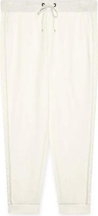 Fiorella Rubino Femme, Pantalons, Blanc, Taille: 36 FR Pantalon de jogging en tissu scuba