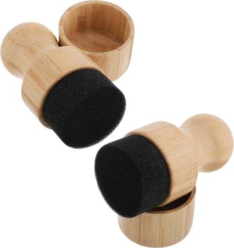 Cabilock 2 S&auml;tze &Ouml;lwachs Applikator Mit Bambusgriff Und Schwammtip Pr&auml;zise Schneidebrett Pflegeb&uuml;rste F&uuml;r Holz Schneidbretter Vielseitig F&uuml;r K&uuml;che Werkstatt Un