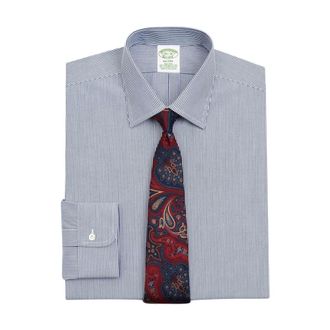 Brooks Brothers Homme, Chemises, Bleu, Taille: XS Chemise sport Milano coupe ajust&eacute;e infroissable