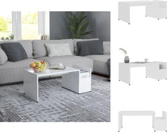 vidaXL Couchtisch Wei&szlig; 90x45x35 cm Holzwerkstoff - Couchtisch - Wohnzimmerstil - Wei&szlig;er Couchtisch - Sideboard - Holzwerkstoff M&ouml;bel