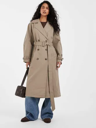 Levi's Serena langer Trenchcoat in Beige-Gr&uuml;n