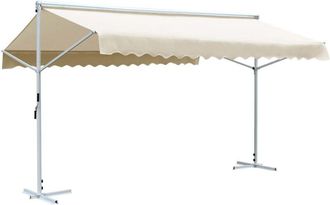 vidaXL Auvent sur pied 500 x 300 cm Cr&egrave;me