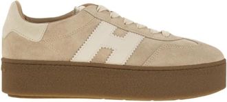 Hogan Low-Top Sneaker - Cool - Suede Trainers With Thick Soles - Gr. 37,5 (EU) - in Braun - f&uuml;r Damen