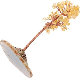 BESPORTBLE Nat&uuml;rlicher Citrin Kristall Bonsai Baum Geldbaum Dekorationsfigur Stabil Handgefertigt Symbol f&uuml;r Wohlstand und Gl&uuml;ck f&uuml;r B&uuml;ro Wohnzimmer Zuhause