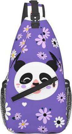 Generic Sac &agrave; dos &agrave; bandouli&egrave;re pour homme avec marguerites et pandas