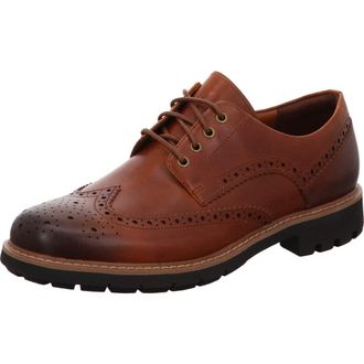 Clarks Herren Batcombe Wing Derbys, Braun (Dark Tan Lea), 40 EU