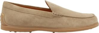 Tod's Tods Loafer - Sleek Suede Loafers With Rounded Toe - Gr. 6_5 - in Beige - f&uuml;r Damen