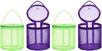 Soimiss 4 St&uuml;ck Kleine Garn Aufbewahrungsbeutel aus Netzgewebe mit Rei&szlig;verschluss 13 X 125cm Tragbarer Garnhalter f&uuml;r Strick und H&auml;kelzubeh&ouml;r Atmungsaktiv und