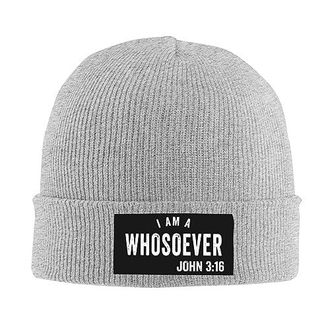 Generic Extensible Bonnet dhiver Tricot&eacute;, Jean 3:16, Classique Beanie Hats, Bonnet Chapeau Tricot pour Femme, Ski, Cyclisme