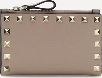 Valentino Garavani Rockstud zip Card Holder Female UNI