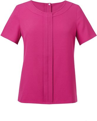 Brook Taverner Verona Bluse f&uuml;r Damen kurz&auml;rmlig (Fuchsie)