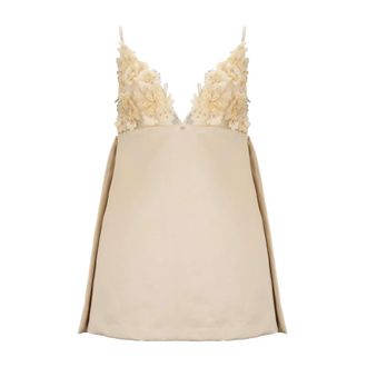 Elisabetta Franchi T&uuml;ll Kurzes Kleid - - Dresses - Damen - Gelb - XL