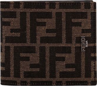Fendi Bifold wallet in FF jacquard fabric - FENDI - gender_Man