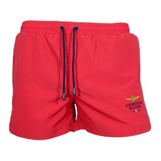 Aeronautica Herren Badehose mit Besticktem Logo Rot - - Swimwear - Herren - Rot - XL