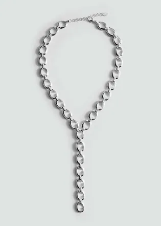Mango Collier long cha&icirc;ne argent - Femme - Taille unique - MANGO