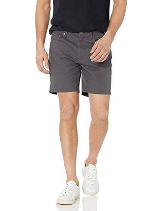 Amazon Essentials Short extensible à 5 poches, avec entrejambe de 17,78 cm, coupe droite Homme, Gris Foncé, 38W