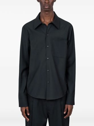 Courr&egrave;ges chemise &agrave; poche poitrine - Noir