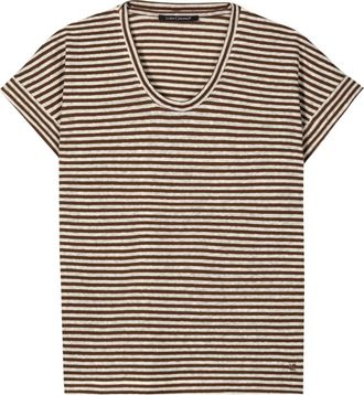 Luisa Cerano Femme, Tops, Brun, Taille: 40 FR T-Shirt Ray&eacute;