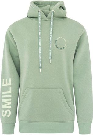 Zwillingsherz Hoodie SMILE & LAUGH Print am Arm und Brust, Kapuze mit bedruckter Kordel, K&auml;ngurutasche