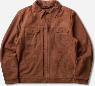 Wrangler Men s Blue Bell Regular Suede 11MJZ Jacket Cherry Mahogany