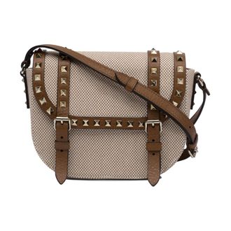 Valentino Garavani Femme, Sacs, Beige, Taille: ONE Size Sac à Bandoulière Clouté Beige